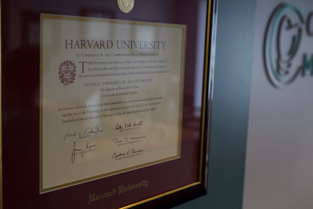 Harvard University Degree Certificate